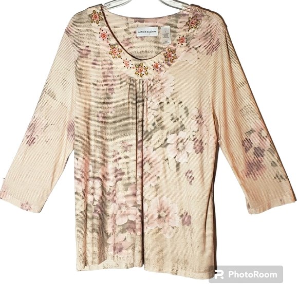 Alfred Dunner | Tops | Alfred Dunner Womens Large Floral Print ...